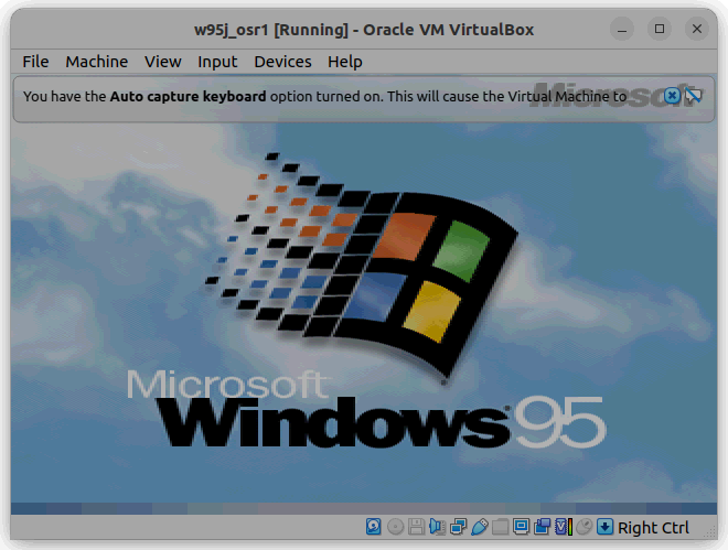 VirtualBox で Windows 95 を久々に起動する #Ubuntu - Qiita